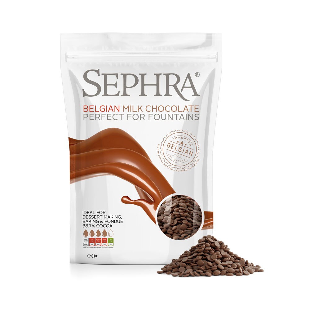 Sephra Milk Luxury Belgian Couverture Chocolate (37.2% Cocoa) - 450g