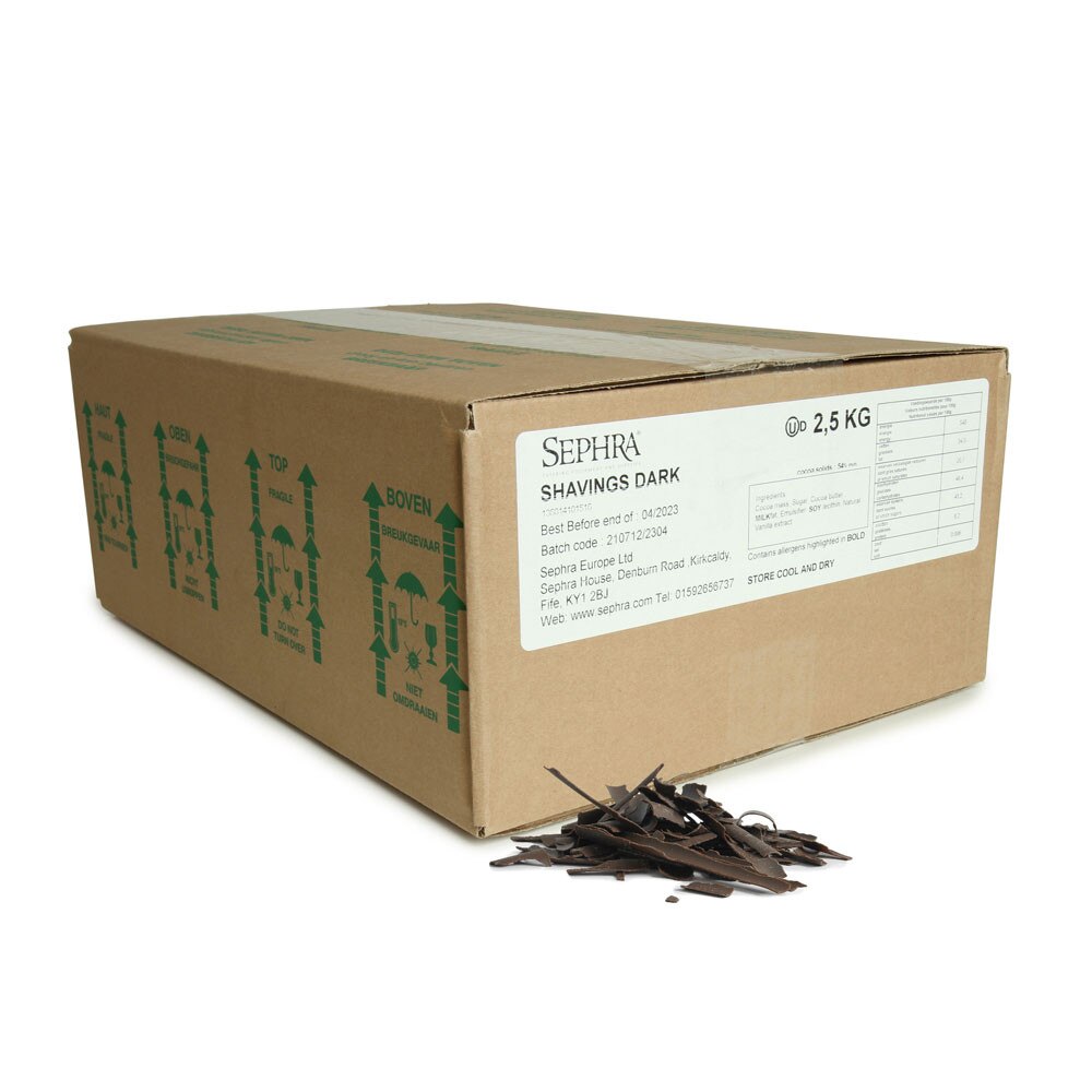 Sephra Belgian Dark Chocolate Shavings - 2.5kg