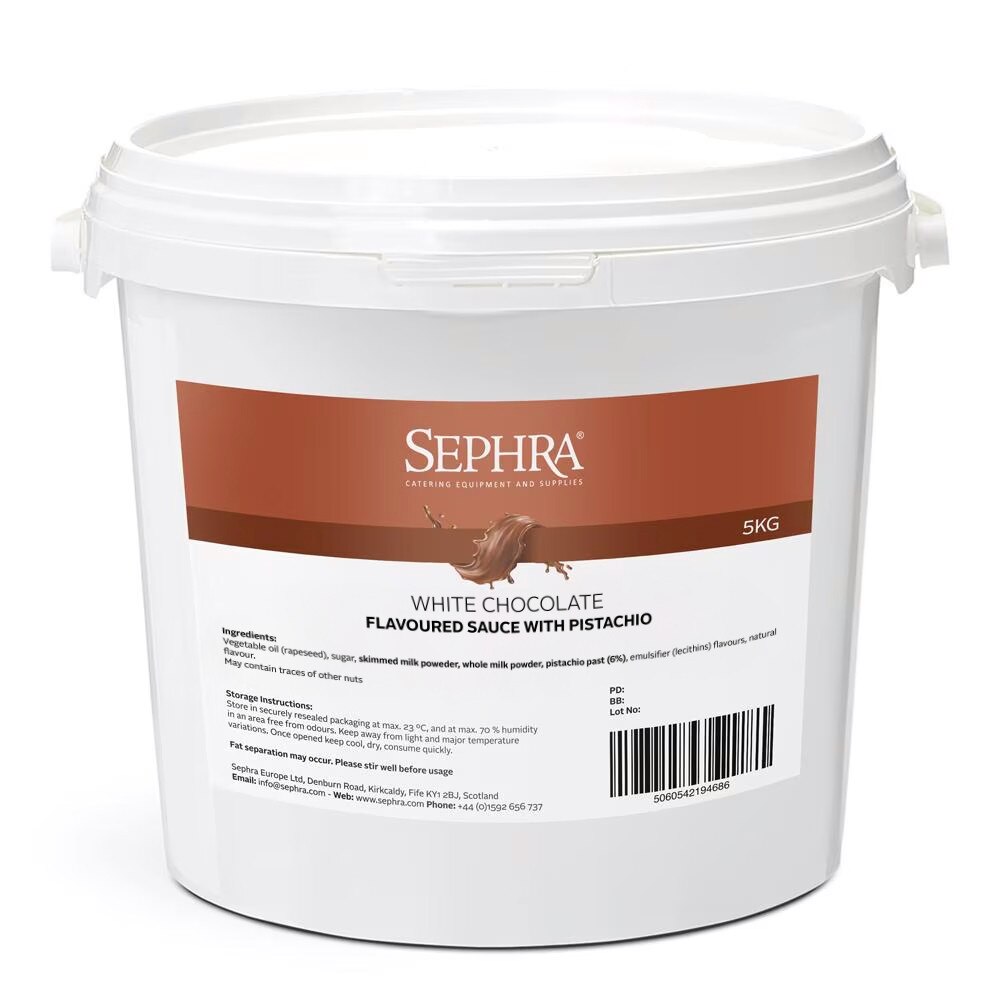 Sephra White Chocolate & Pistachio Flavoured Liquid Sauce