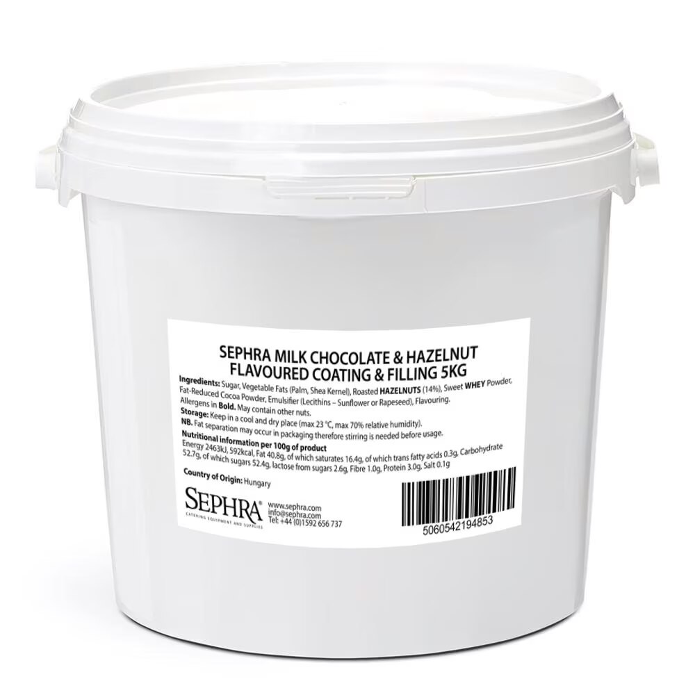 Sephra Milk Chocolate Hazelnut Coating and Filling 5kg