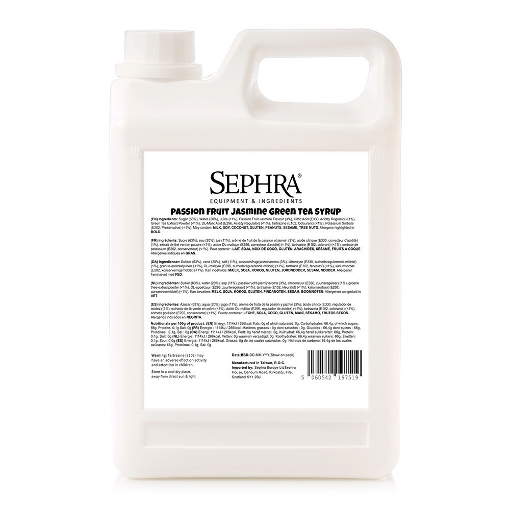 Sephra Passionfruit Jasmine Green Tea Syrup 2.5kg