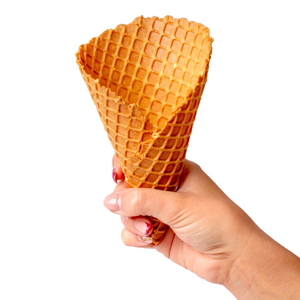 empty waffle cone